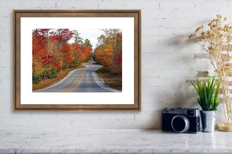 Swervy Road Fall Colors, Door County, Wisconsin - Etsy