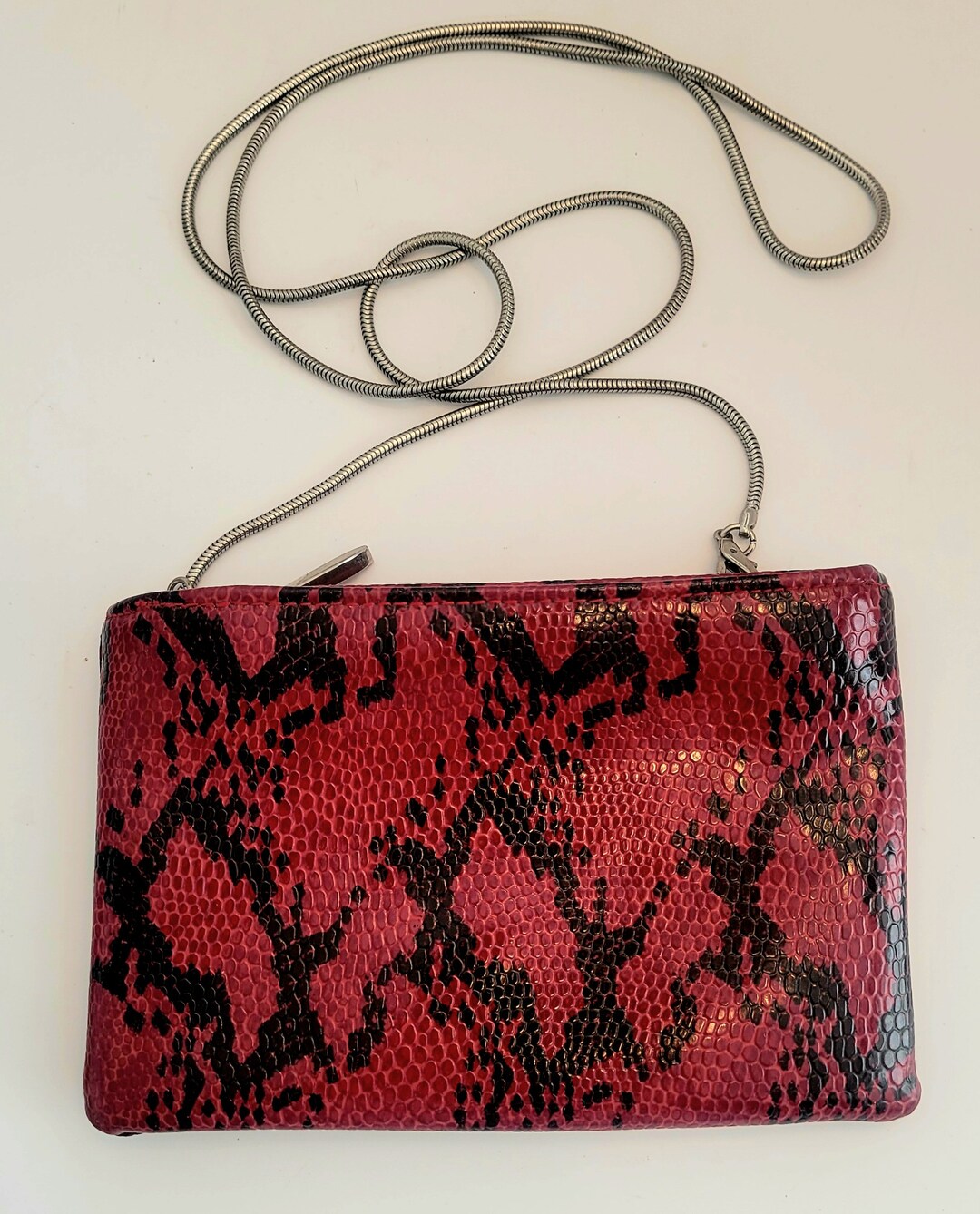 Steve Madden Red Croc Print 2-compartment Small Bag - Etsy