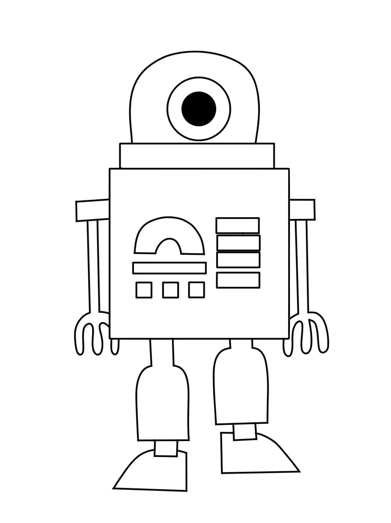Robot Coloring Pages for Kids, Simple Robot Designs (PDF Download) - Etsy