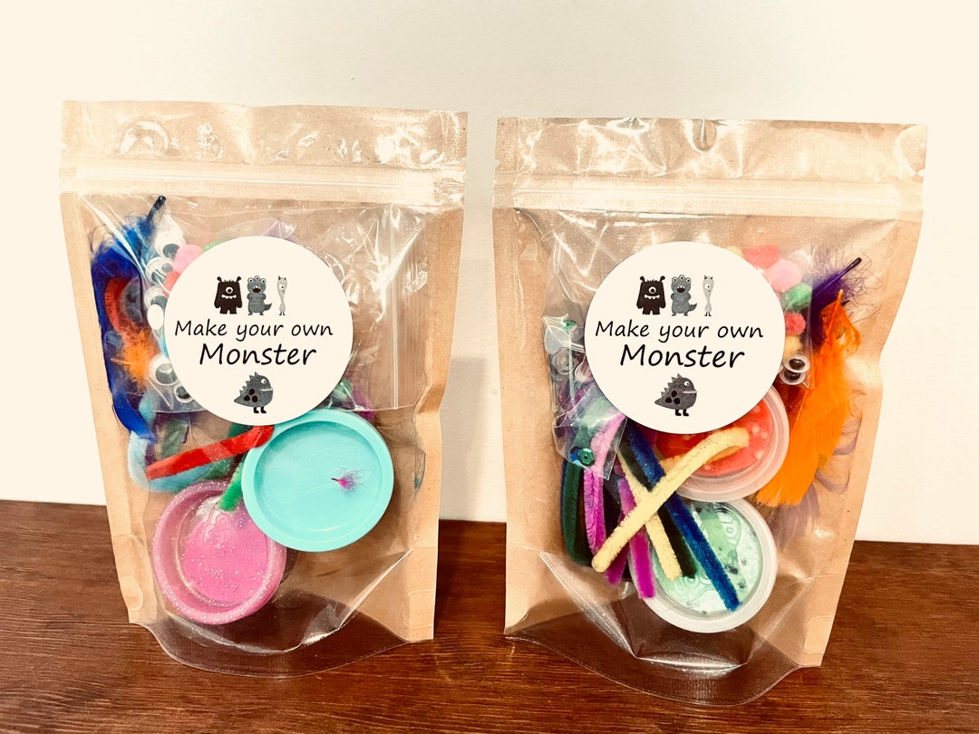 Personalized Make Your Own Monster Bag /party Favor / Treat Bag / Kid ...