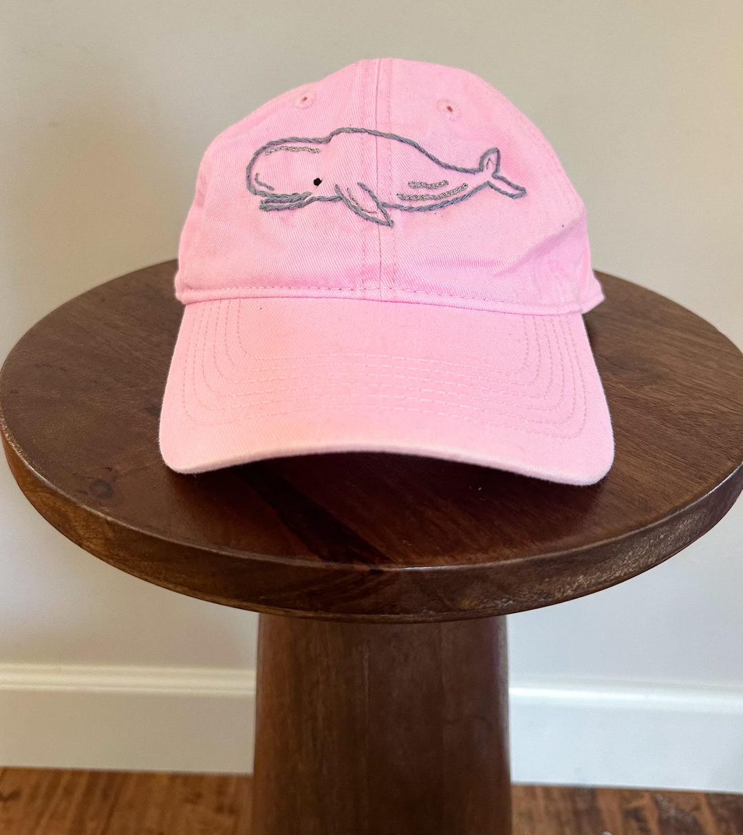 Handmade Custom Embroidered Hats With Blue Whale or Beluga Whale. Adult ...