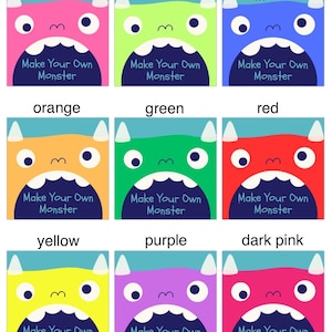 Personalized Make Your Own Monster Kit /party Favor / Treat Bag / Kid ...