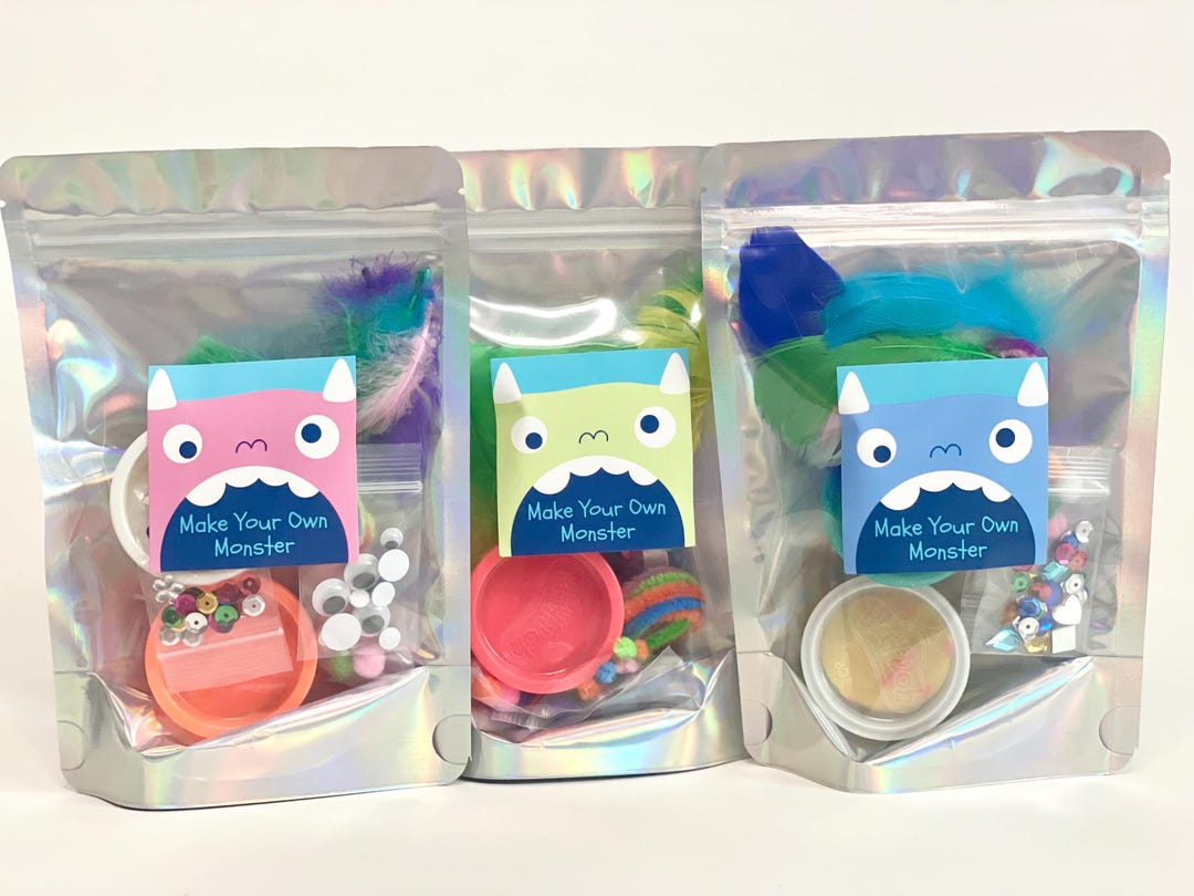 Personalized Make Your Own Monster Kit /party Favor / Treat Bag / Kid ...