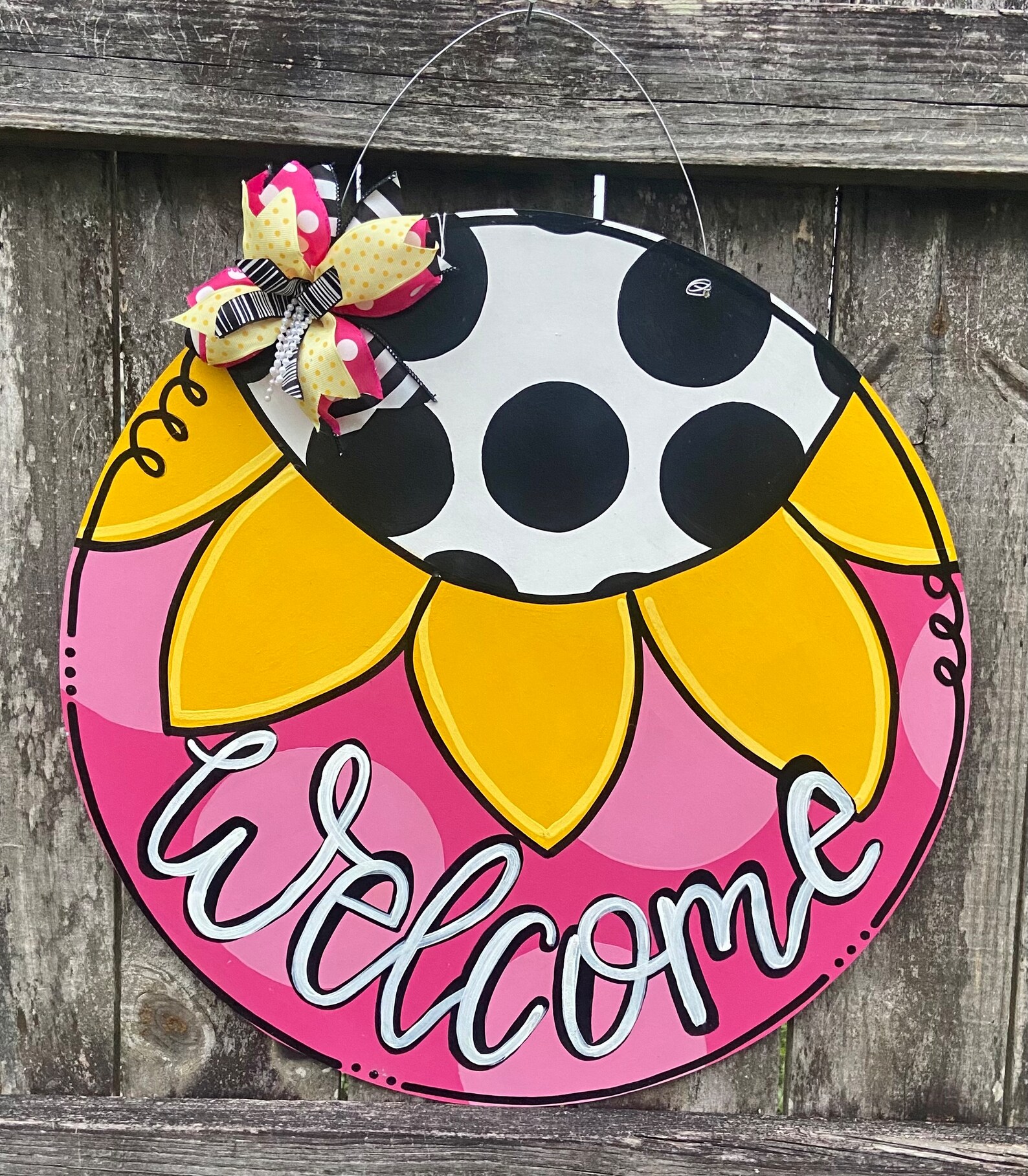 Spring Door Hanger, Floral Door Hanger, Summer Door Hanger, Welcome - Etsy