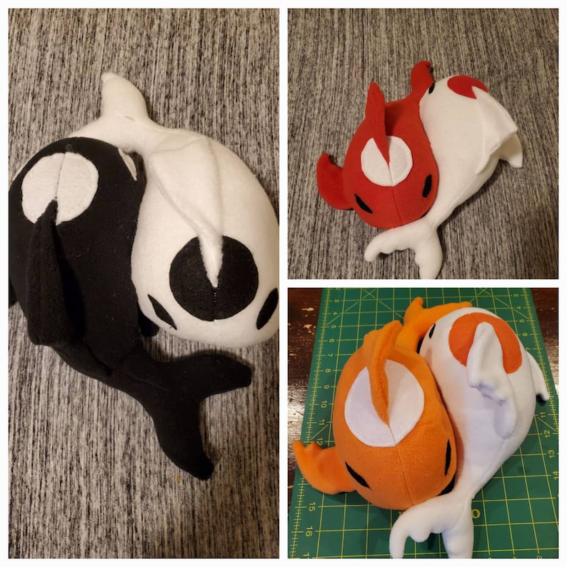 Handmade Plush Yin And Yang Koi Personalize Colors Etsy