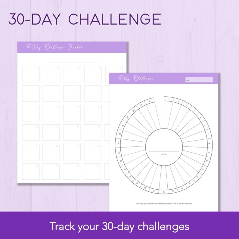 PRINTABLE Fitness Planner, Workout Planner, Weight Loss Tracker, Meal ...