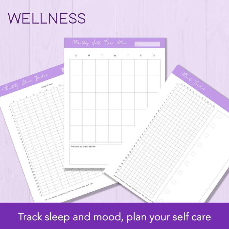 PRINTABLE Fitness Planner, Workout Planner, Weight Loss Tracker, Meal ...