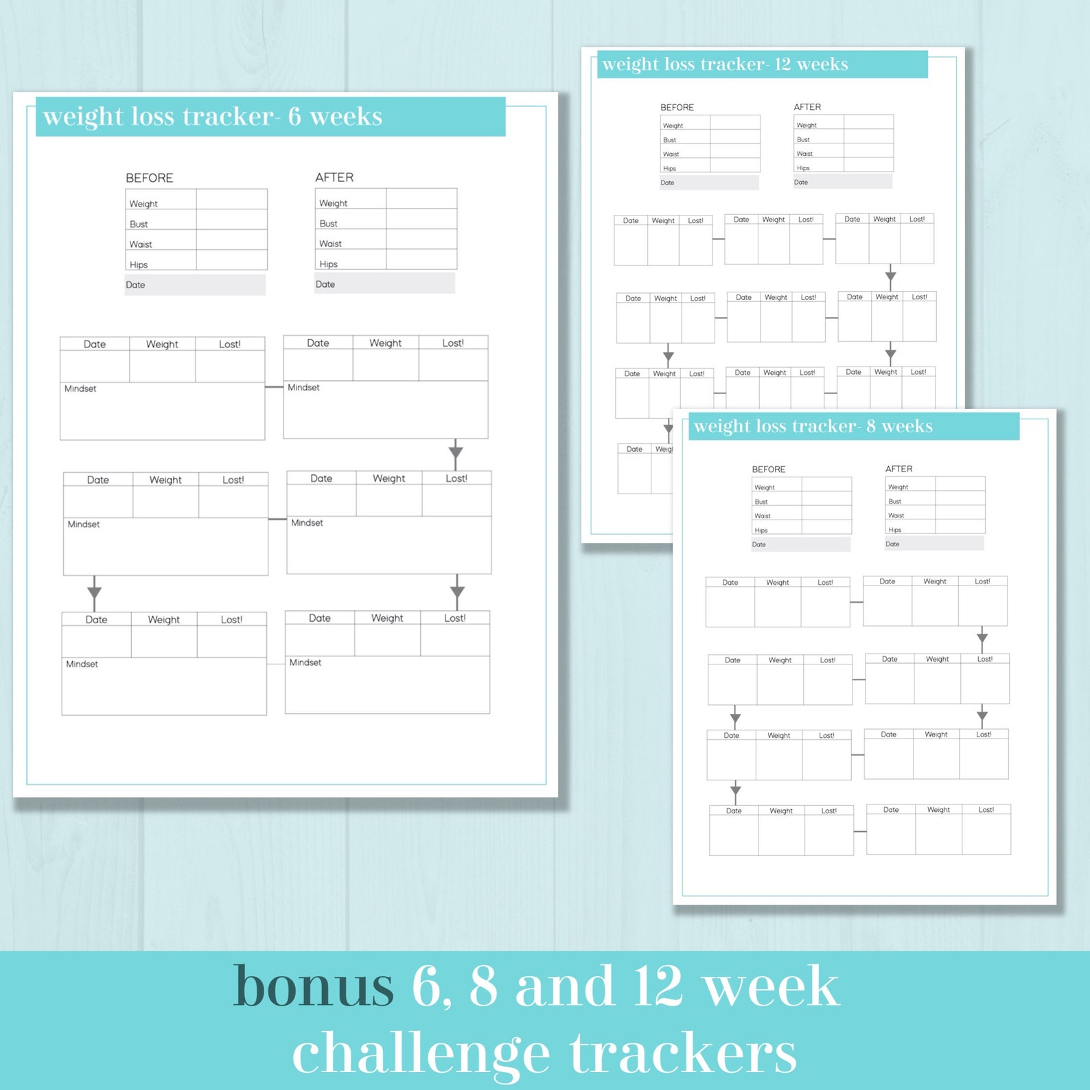 PRINTABLE Weight Loss Journal, Weight Loss Tracker, Fitness Journal ...