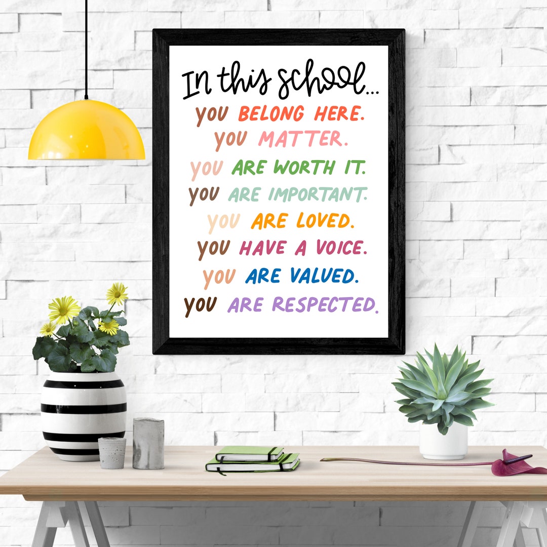 In This School You Are.... / Classroom Decor / Classroom Poster ...