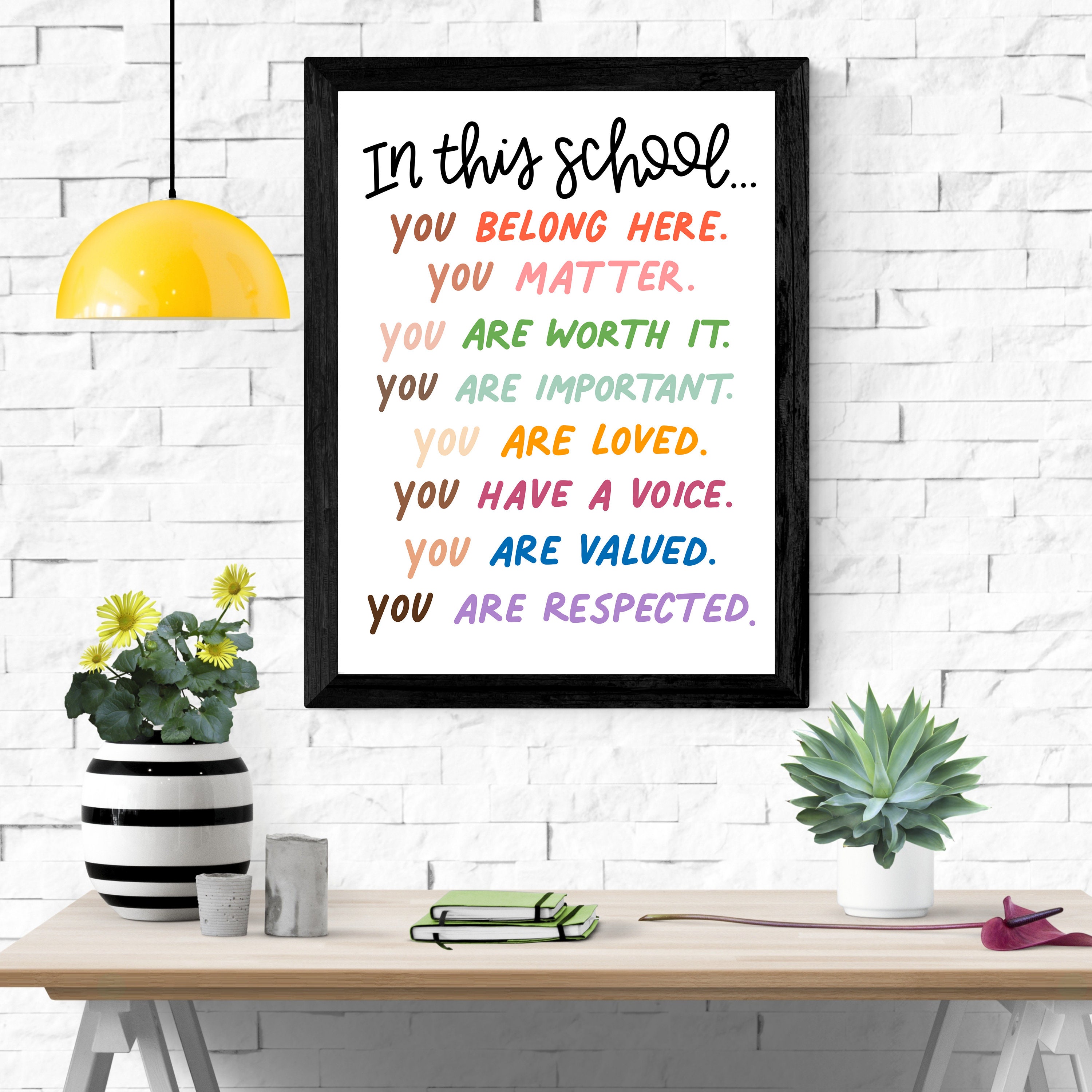 In This School You Are.... / Classroom Decor / Classroom Poster ...