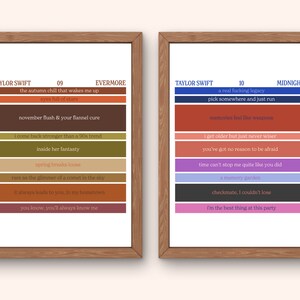 Taylor Swift Full Collection / Color Palettes for Each Era / Printable ...