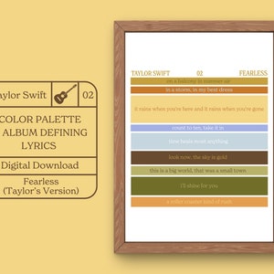 Taylor Swift Fearless Color Palette - Taylor Swift Fan Art - Color ...