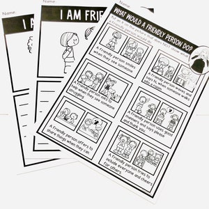 ASL Adapted Books Positive Behavior I Am Friendly - Etsy