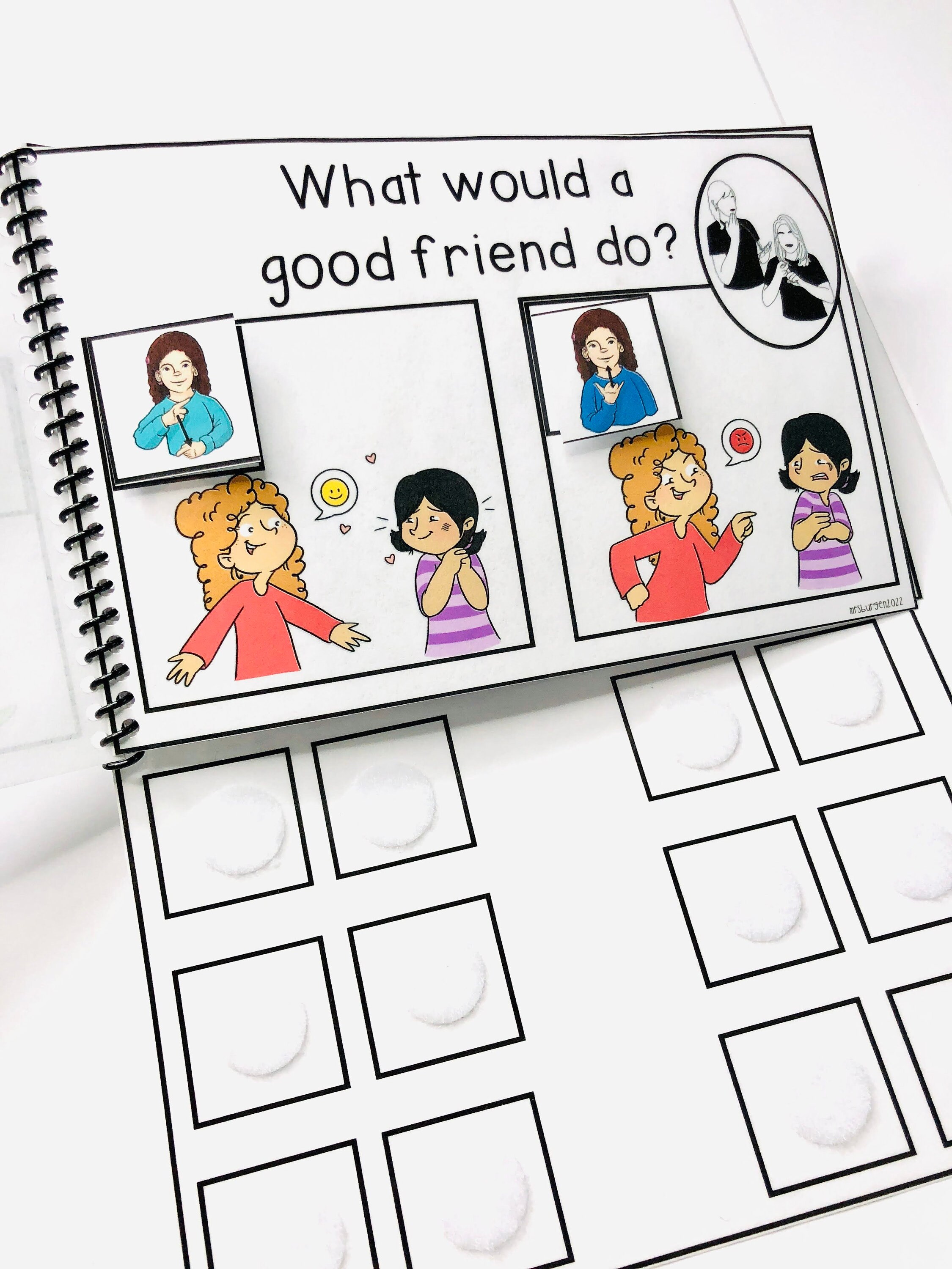 ASL Adapted Books Positive Behavior - I Am a Good Friend - Etsy