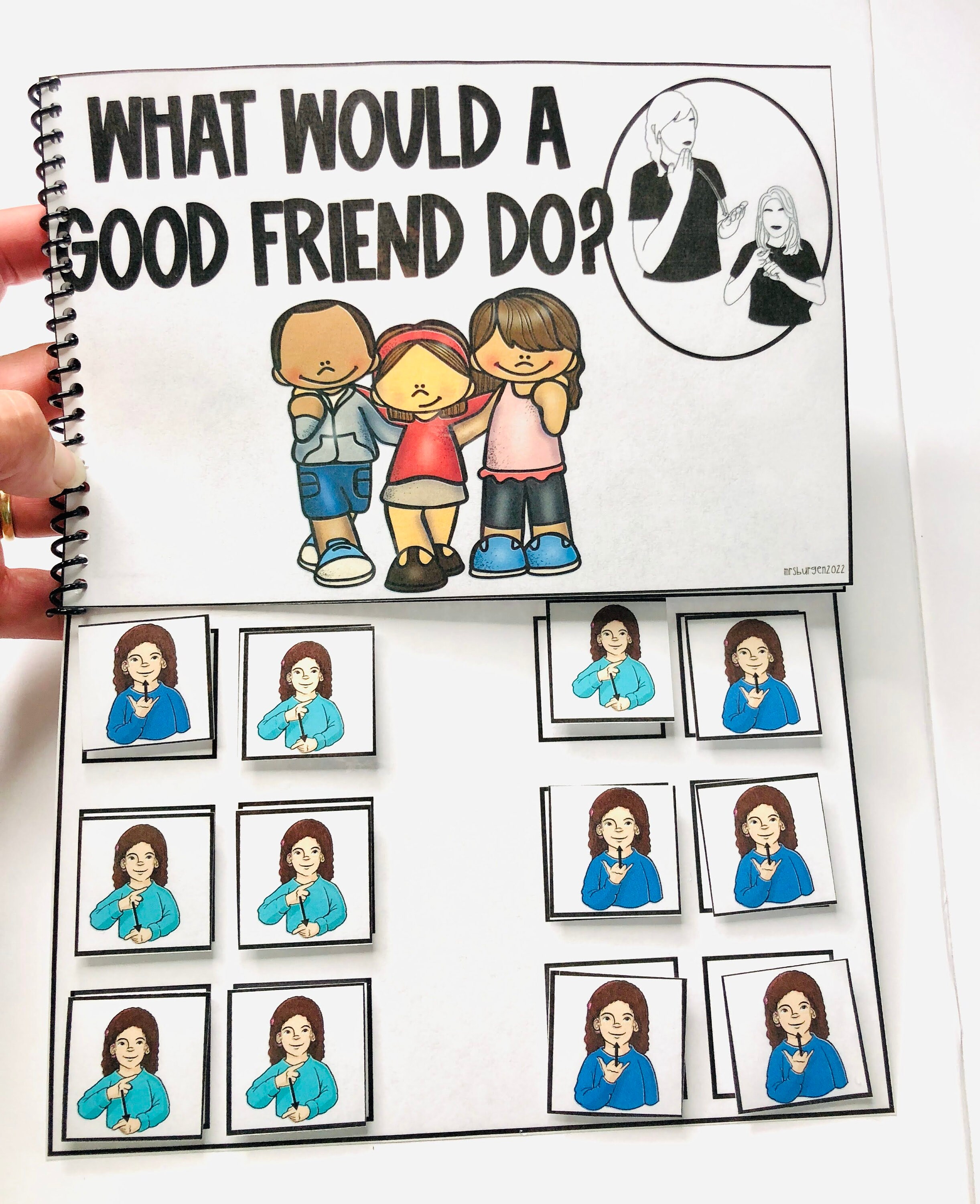 ASL Adapted Books Positive Behavior - I Am a Good Friend - Etsy