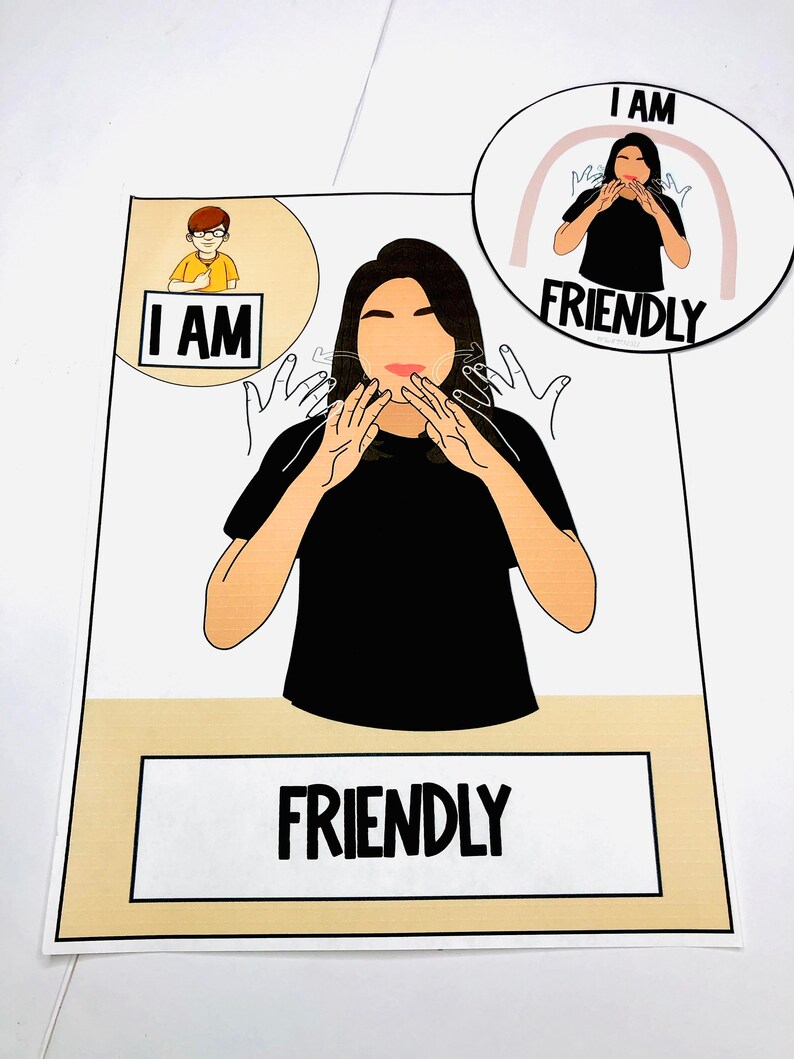 ASL Positive Affirmations for Kids - Etsy