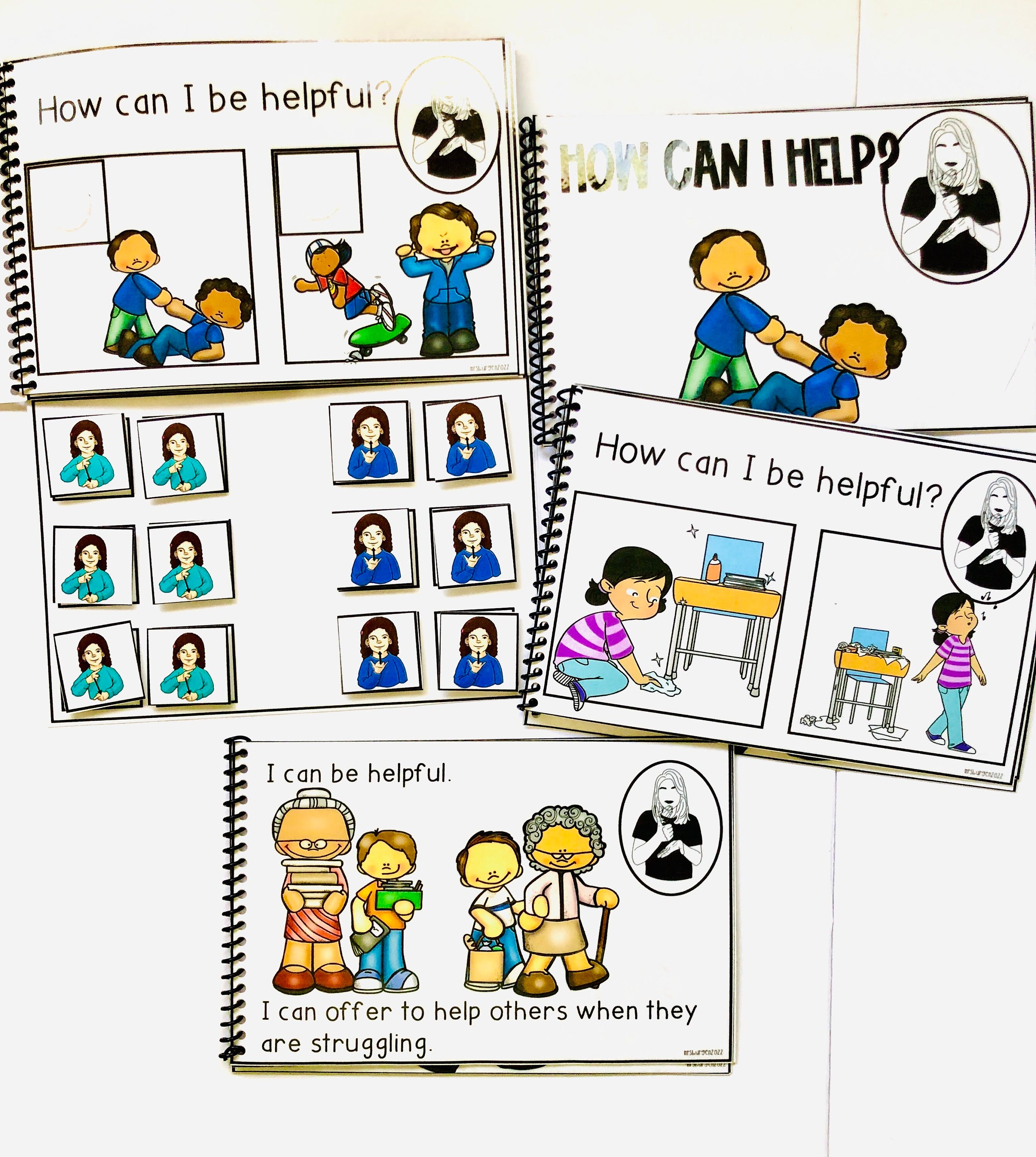 ASL Adapted Books Positive Behavior I Am Helpful - Etsy