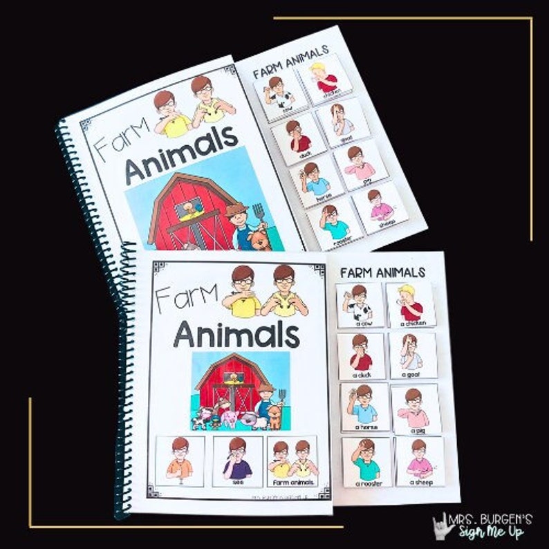 ASL Adapted Books Farm Animals - Etsy