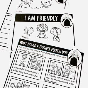 ASL Adapted Books Positive Behavior I Am Friendly - Etsy