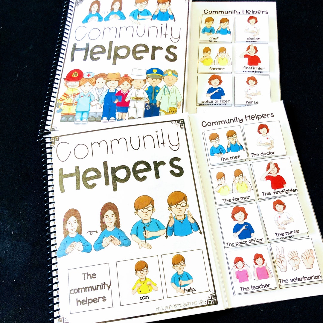 ASL Adapted Books Community Helper - Etsy
