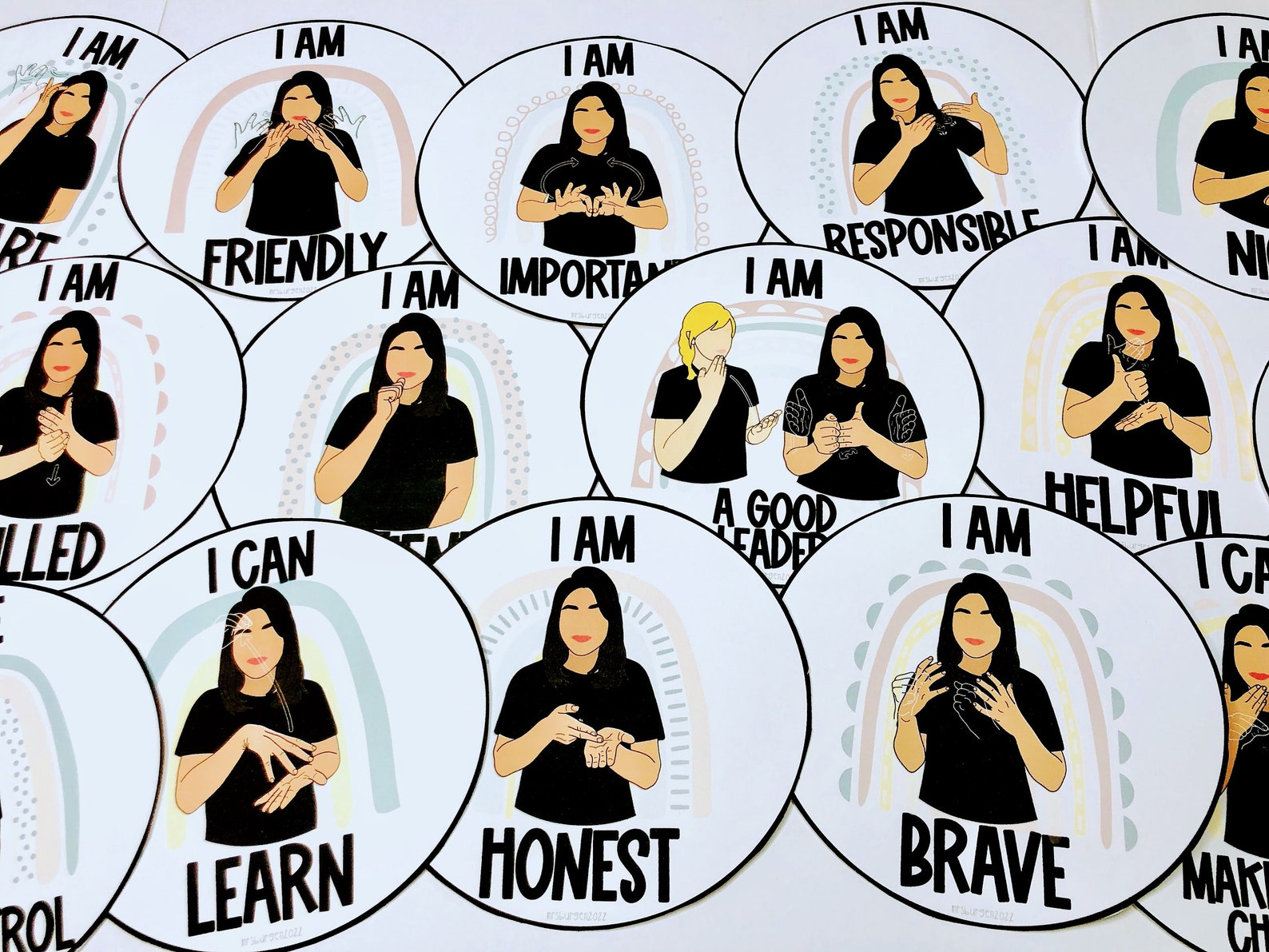 ASL Positive Affirmations for Kids - Etsy