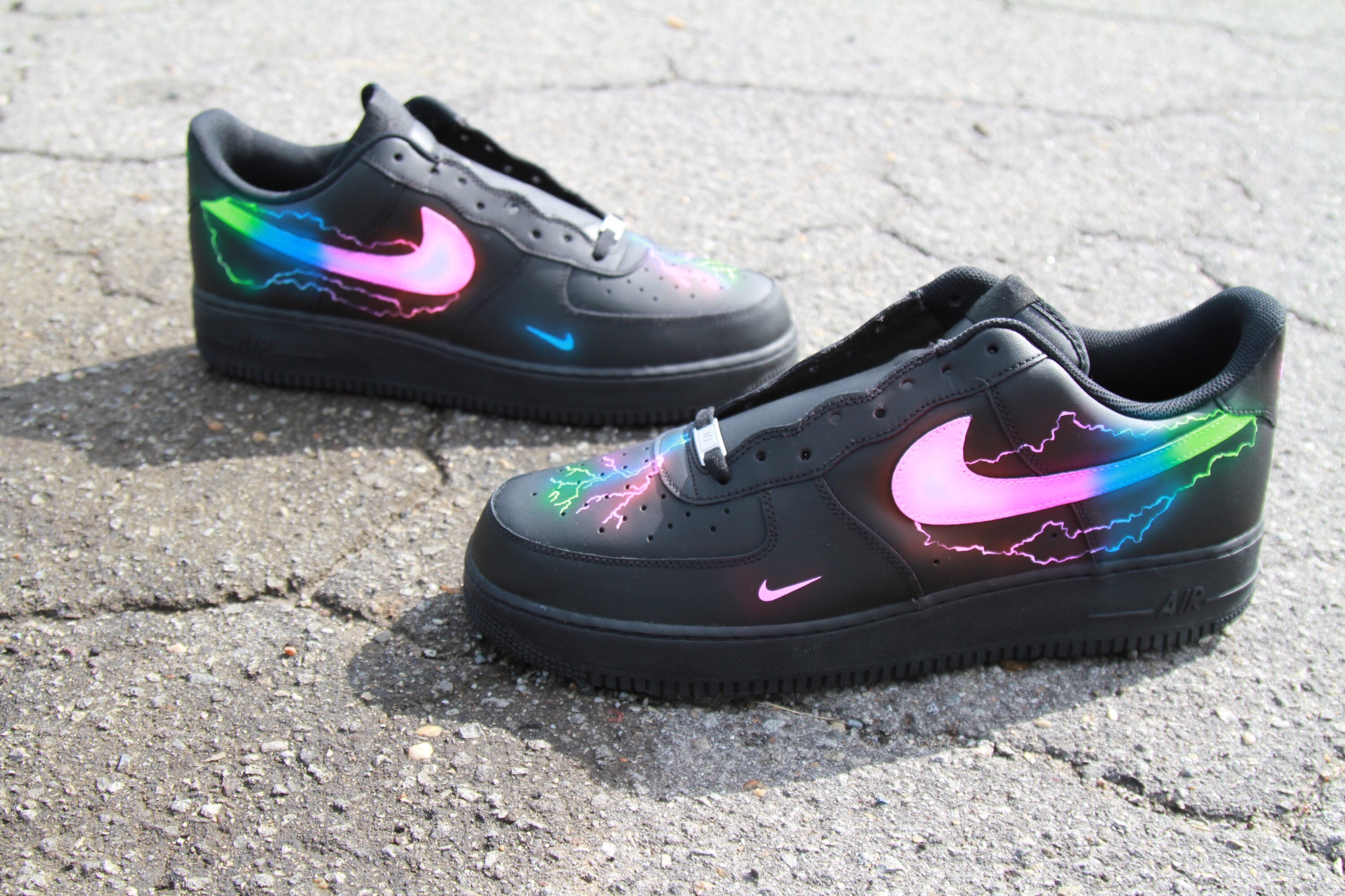 Custom Rainbow Lightning AF1 - Etsy