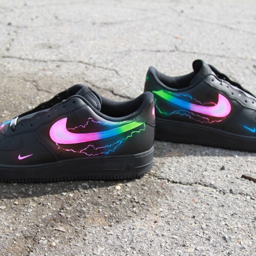 Custom Nike Rainbow Swoosh AF1 Shoes Air Force 1 Hand Painted - Etsy