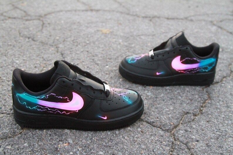 Custom Rainbow Lightning AF1 - Etsy