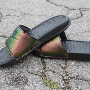Custom Color Shifting Nike Slides - Etsy