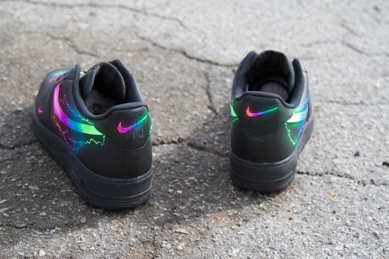 Custom Rainbow Lightning AF1 - Etsy