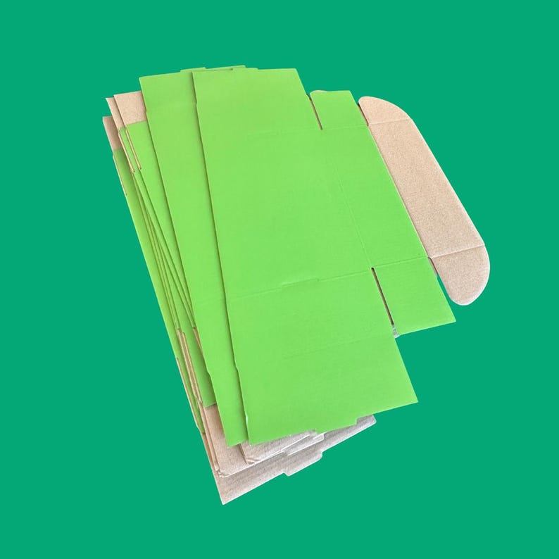 50 Boxes - 9 X 6.5 X 2.75" - Apple Green Box, Top Tuck Lid, Reversible ...