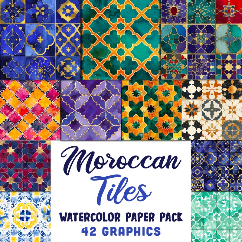 Moroccan Painted Tile - Etsy