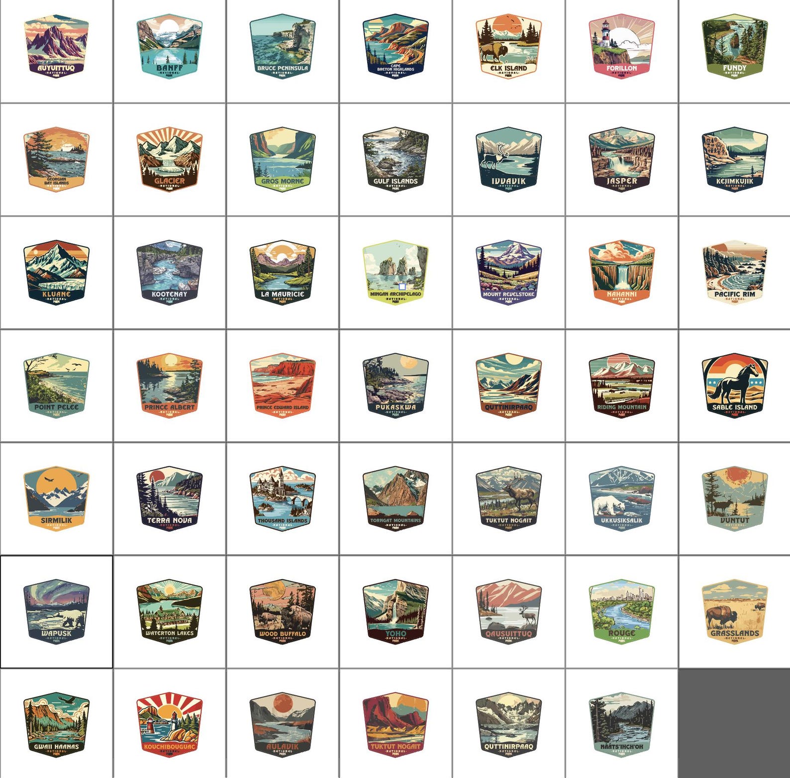 Canada National Parks Watercolor Clipart: 48 SVG & PNG Designs - Etsy