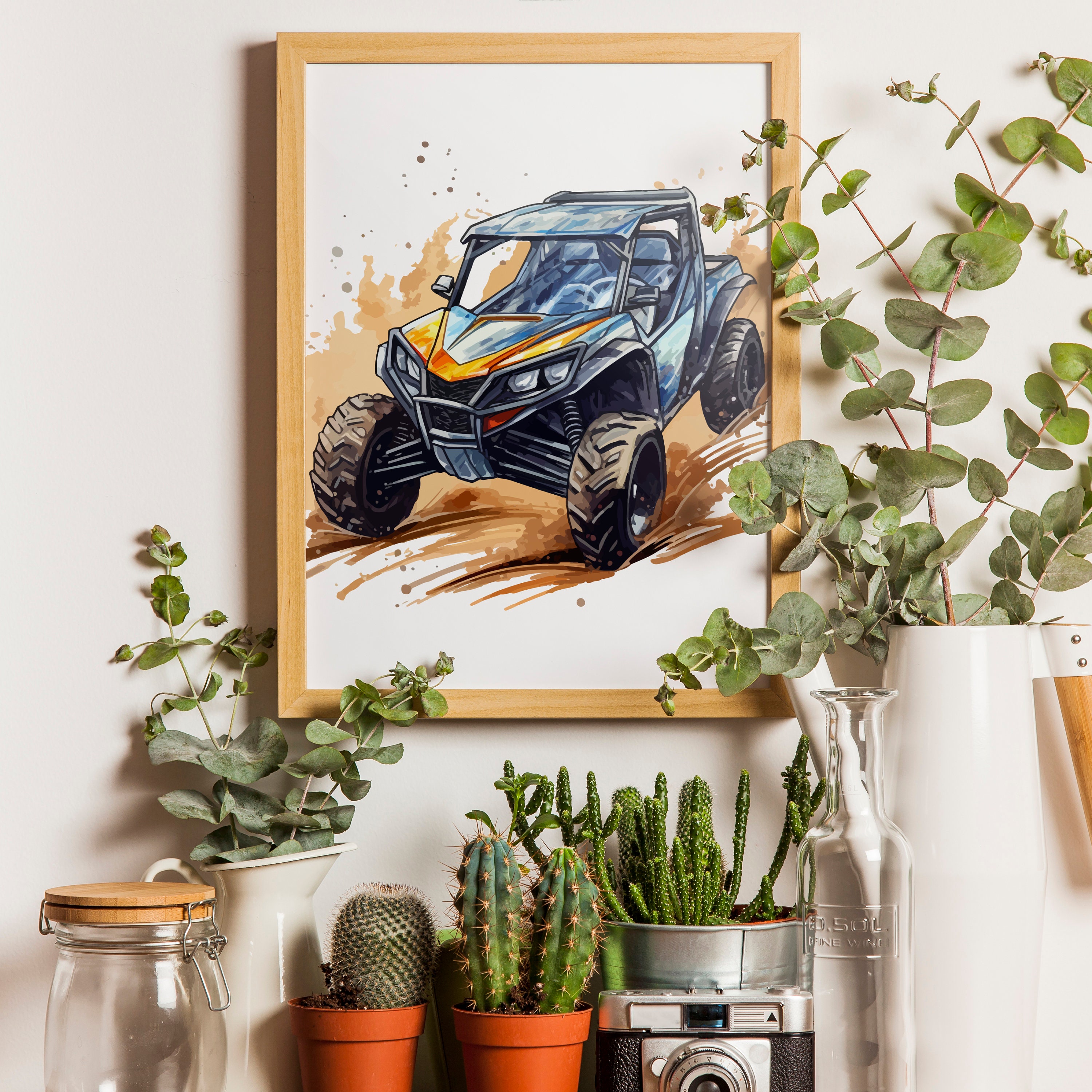 Watercolor UTV Clipart: Off-road Vehicle, Utility Vehicle, Utv Artwork ...