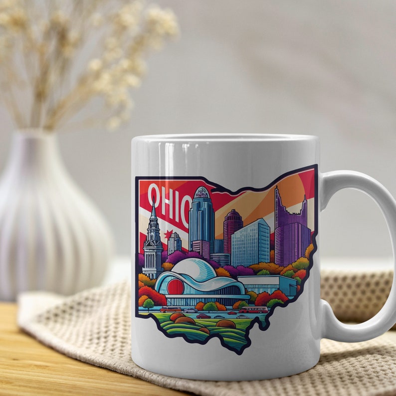 Ohio State Watercolor Clipart, Beautiful Ohio Landmarks, Ohio Clipart ...