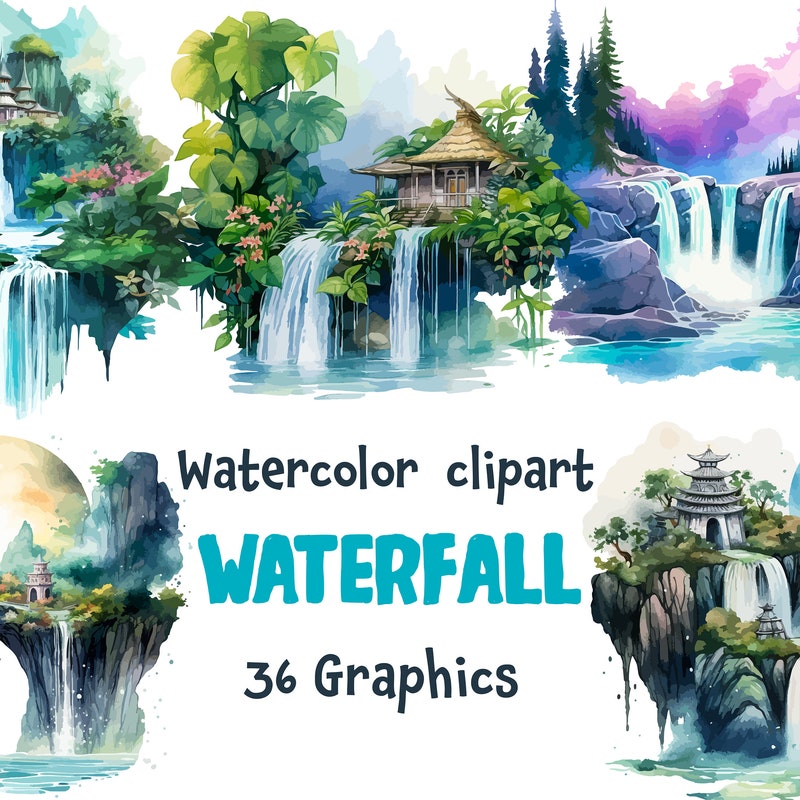Waterfall Svg - Etsy