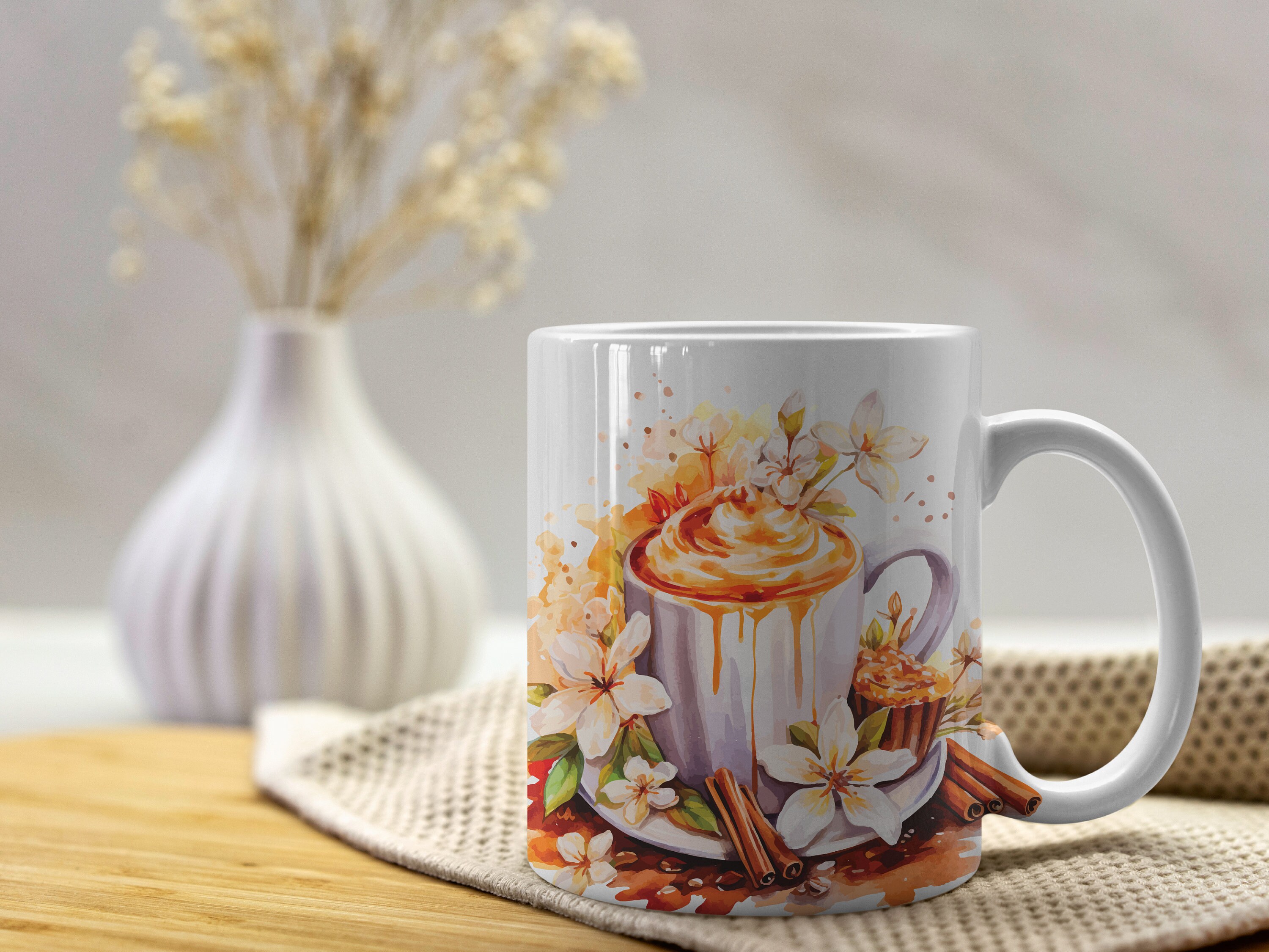 Hot Cocoa Mugs Watercolor Clipart, Hot Chocolate, Cup of Choco, 36 SVG ...