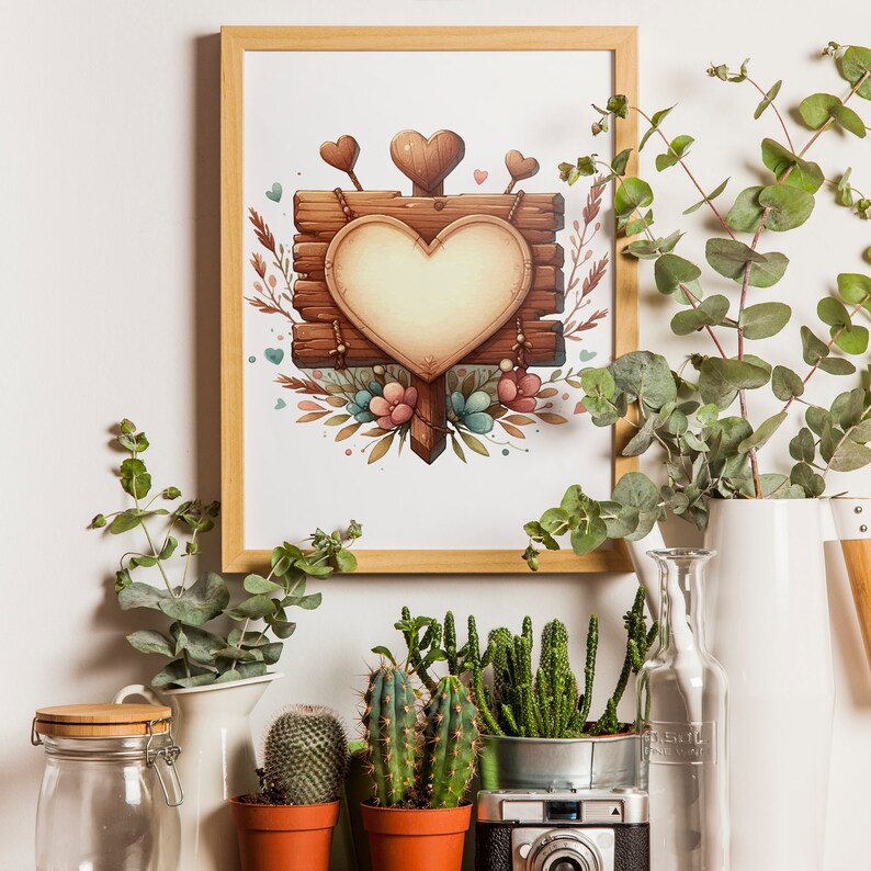 Wooden Signs Watercolor Clipart, Wooden Sign Post Arrows Stone Sign ...