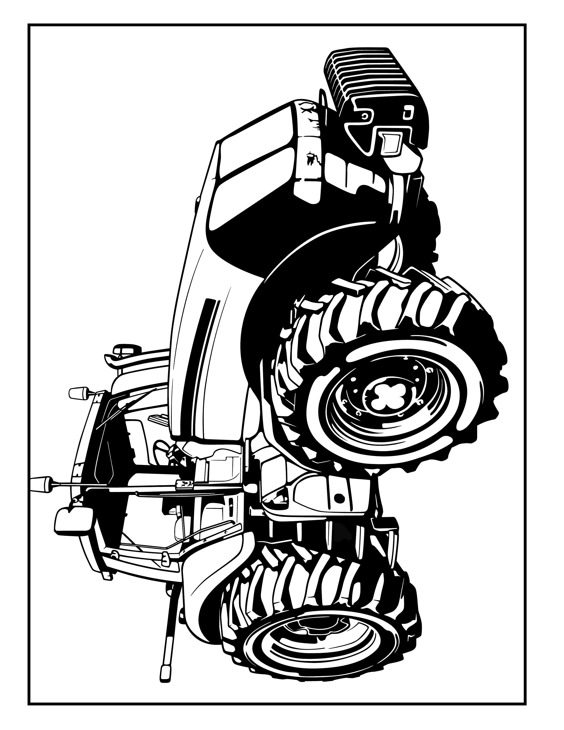 Tractors Coloring Pages, Tractor Activity Book for Kids, Kids Coloring ...