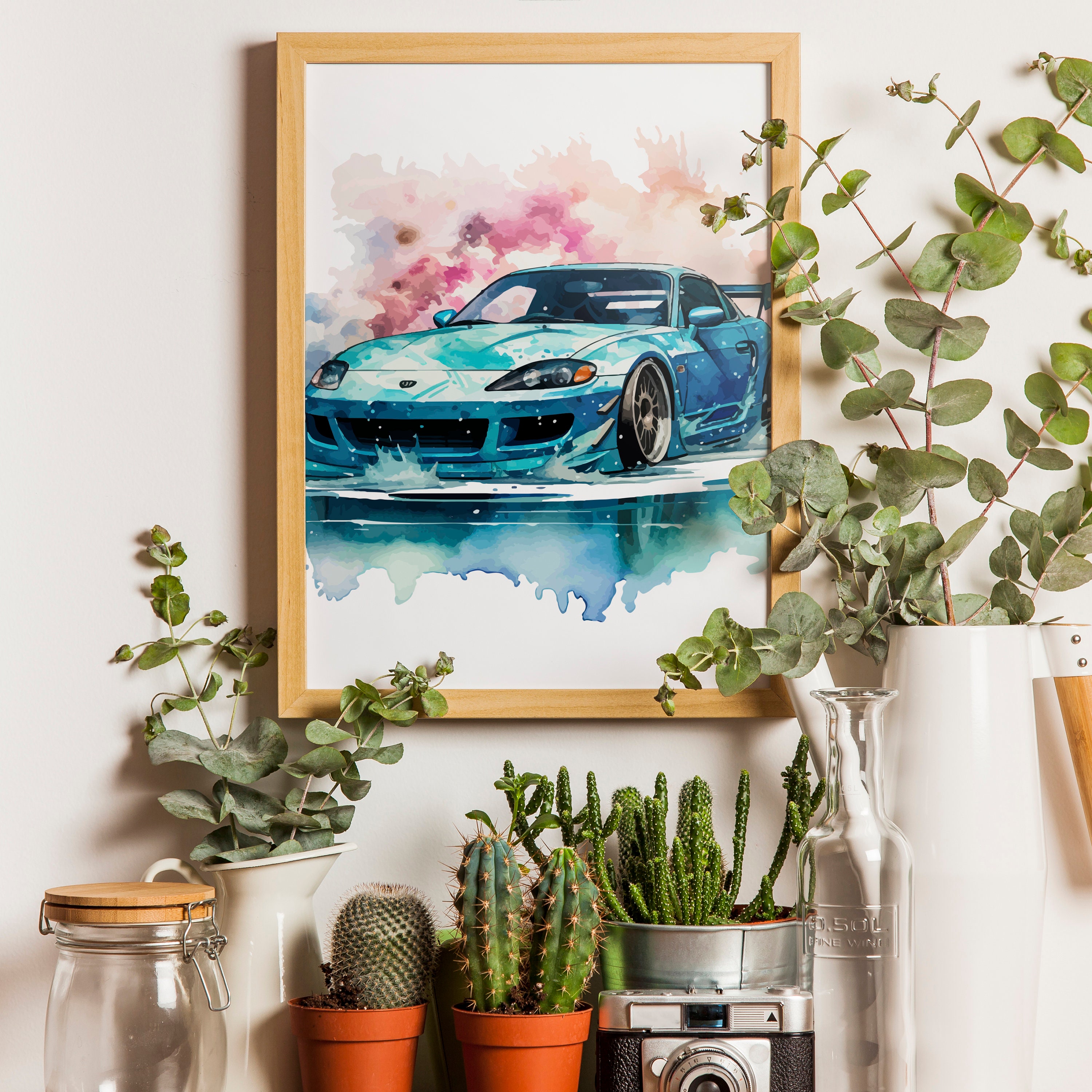 JDM Car Watercolor Clipart: Japanese Tuner Car Graphics (38 PNG, SVG ...