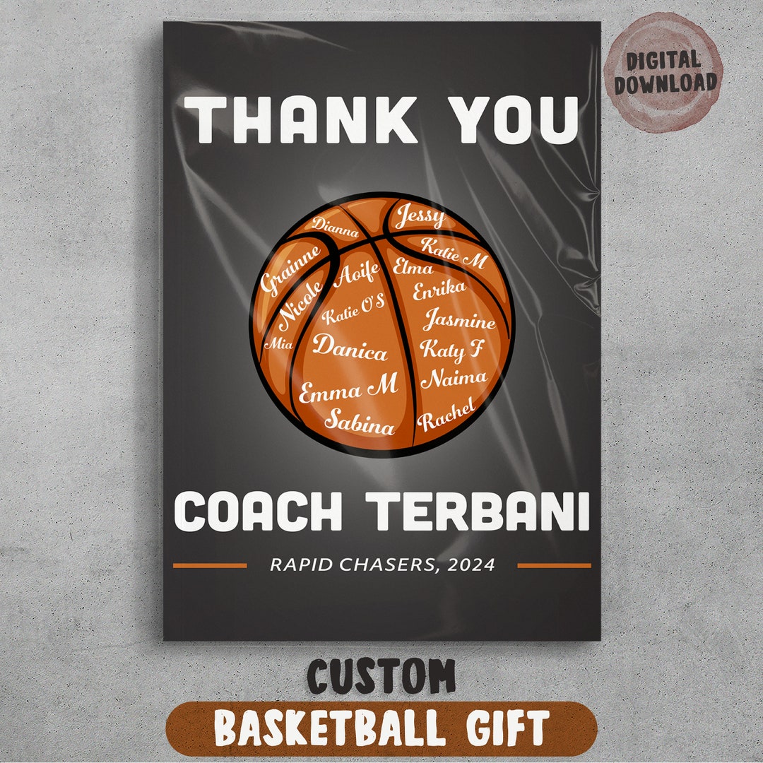 Personalized Basketball Poster, Basketball Gift, Custom Basketball ...