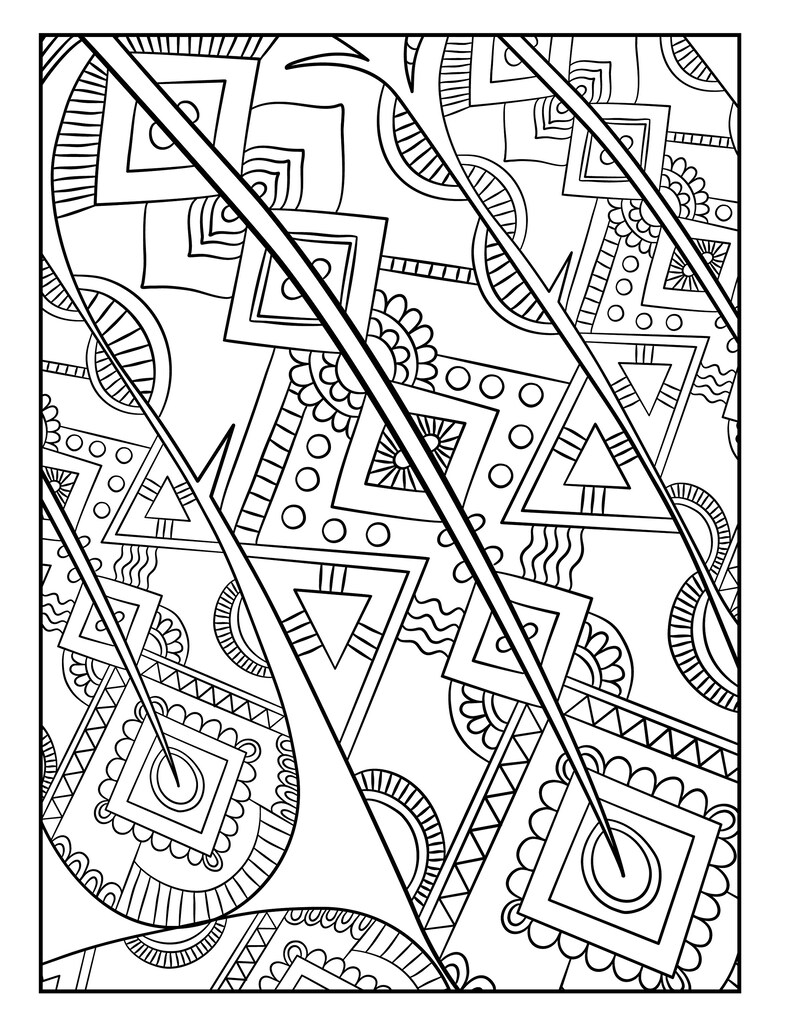 KDP Aztec Inca Ethnic Patterns Coloring Pages 8.5 X 11 - Etsy