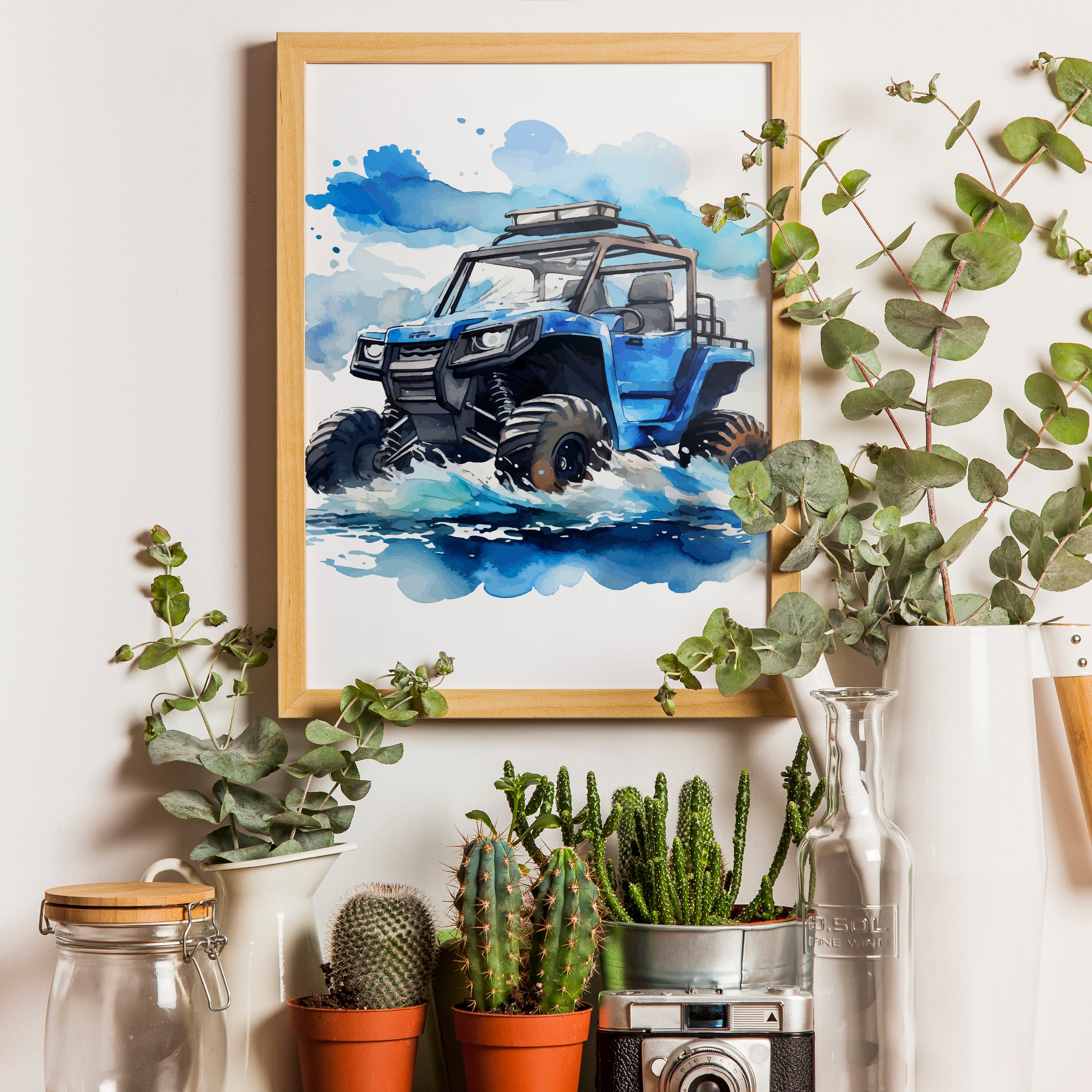 Watercolor UTV Clipart: Off-road Vehicle, Utility Vehicle, Utv Artwork ...