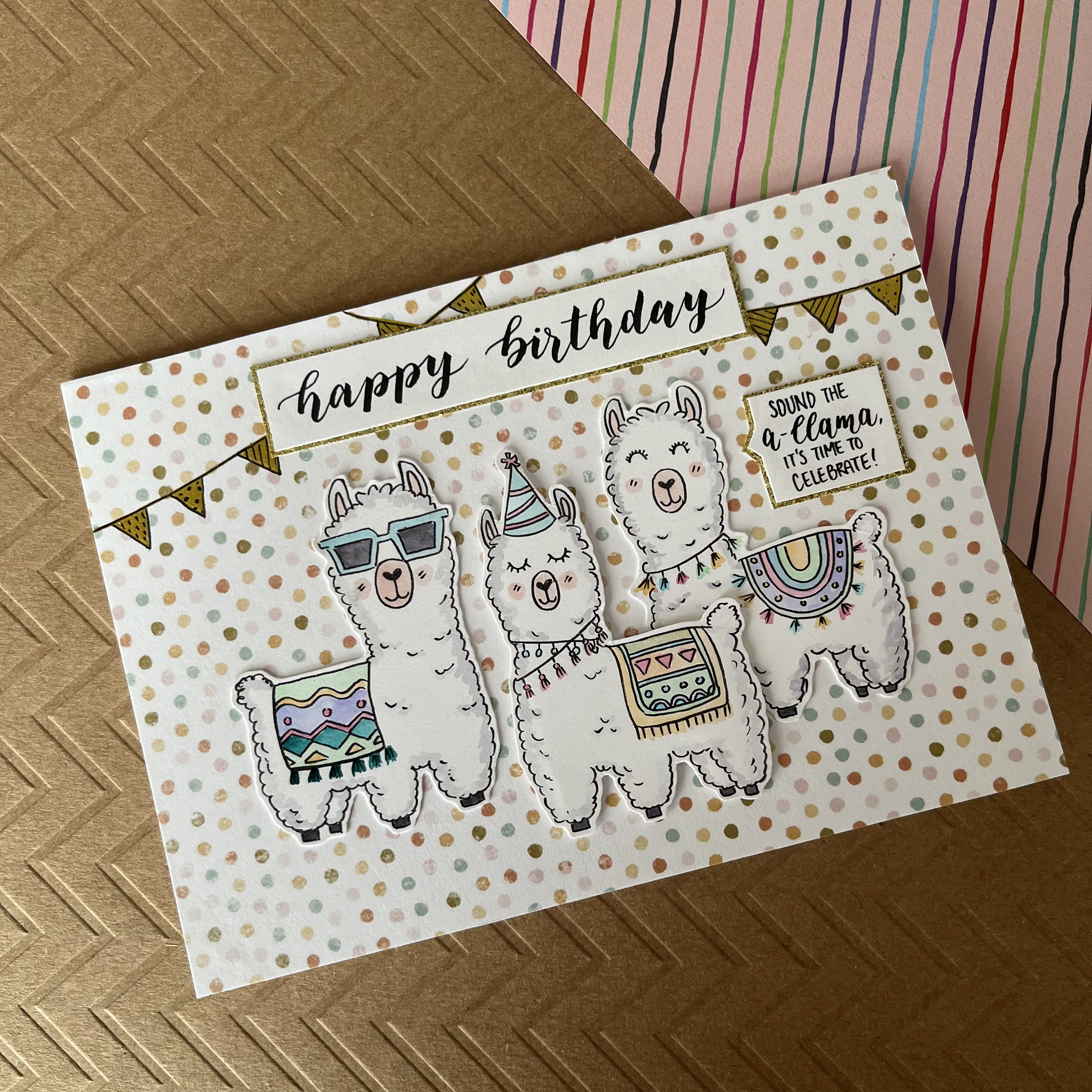 Llama Birthday Card Sound the A-llama Its Time to Celebrate | Etsy