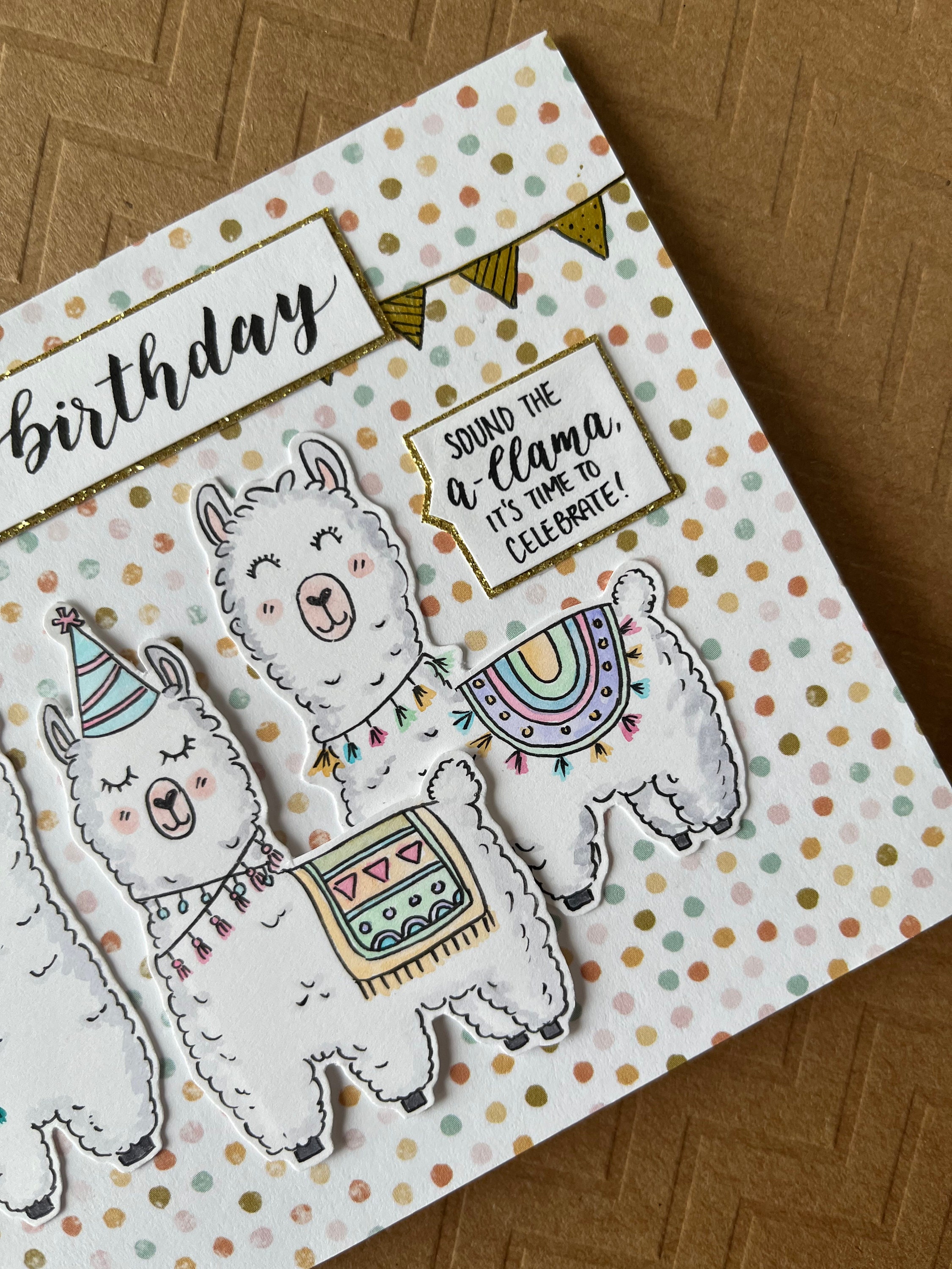 Llama Birthday Card Sound the A-llama Its Time to Celebrate - Etsy