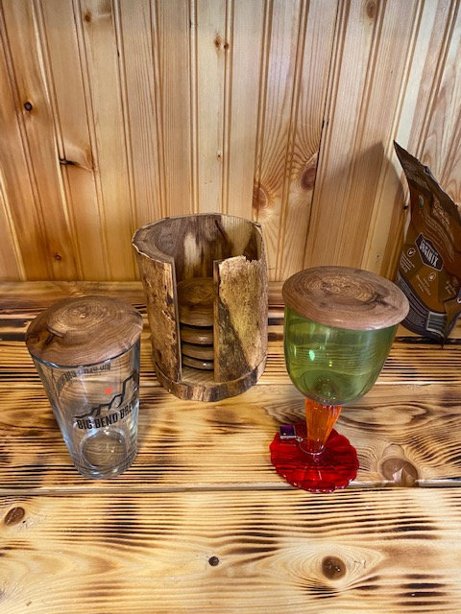 Beer and Wine Glass Topper Set - Etsy