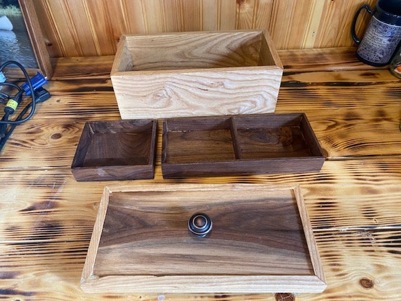 Wooden Box With Compartments - Etsy