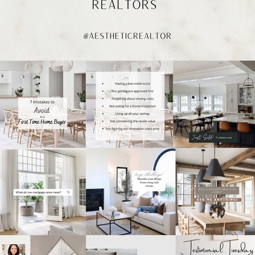 Editable Instagram Posts for Realtors Bright and Clean - Etsy