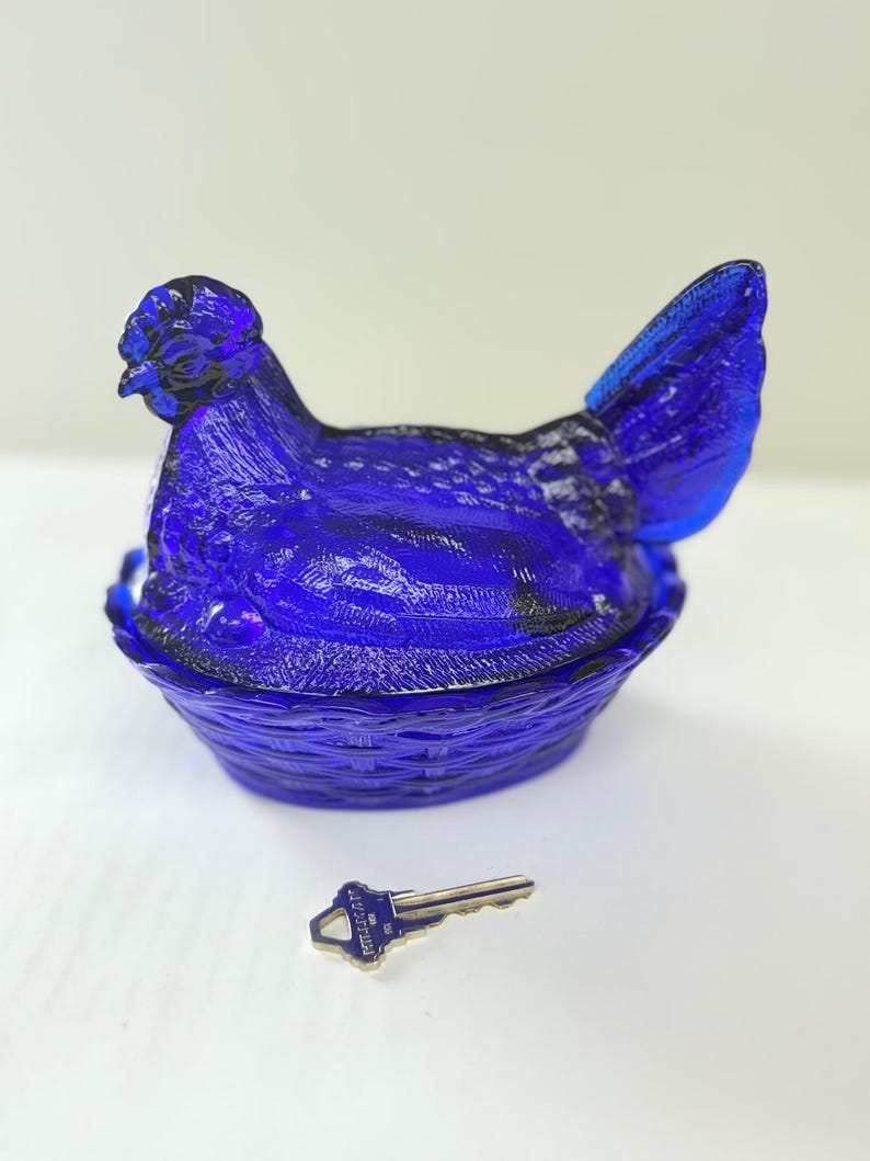 6" Glass Hen on Nest, 7 Color Options - Candy Dish HON - Etsy