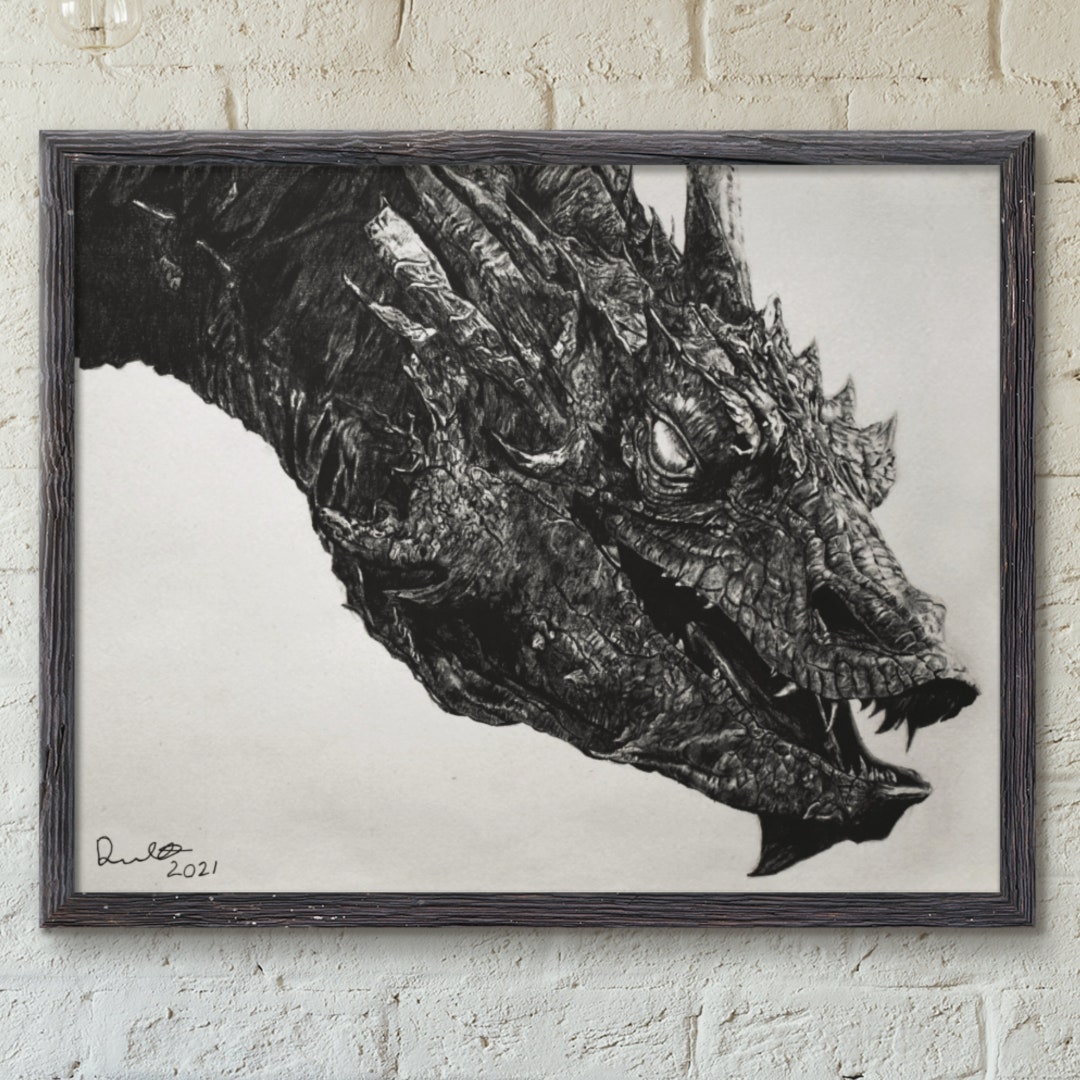 Smaug Pencil Drawing 2020 Limited Edition Print - Etsy